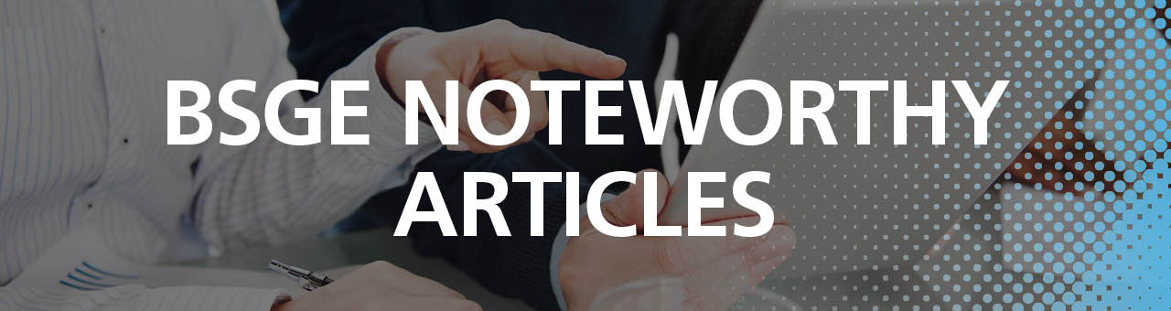 Noteworthy Articles | BSGE