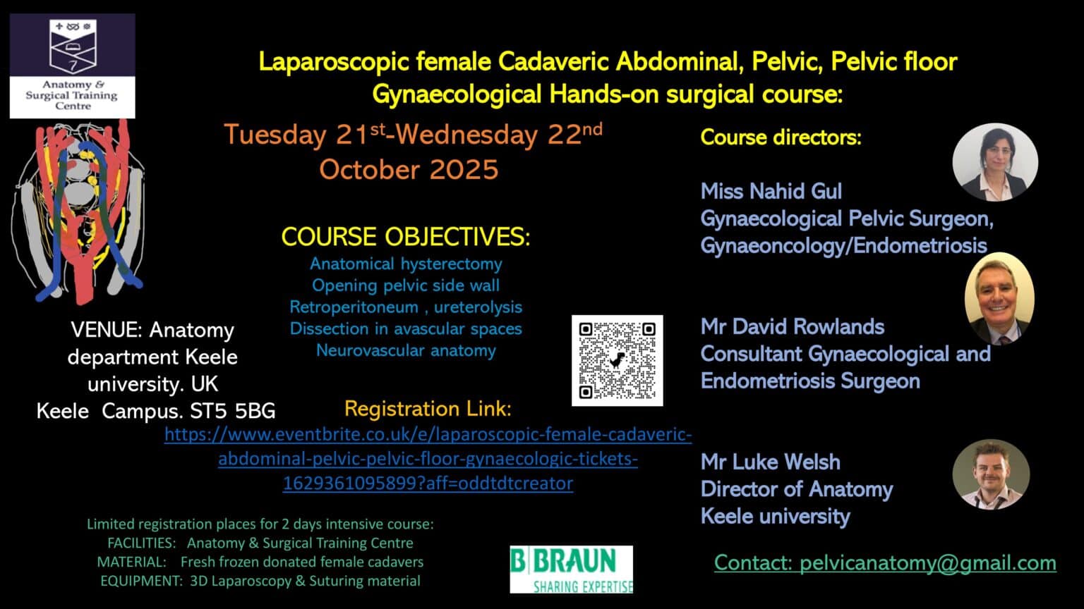 Laparoscopic female Cadaveric Abdominal, Pelvic, Pelvic floor ...